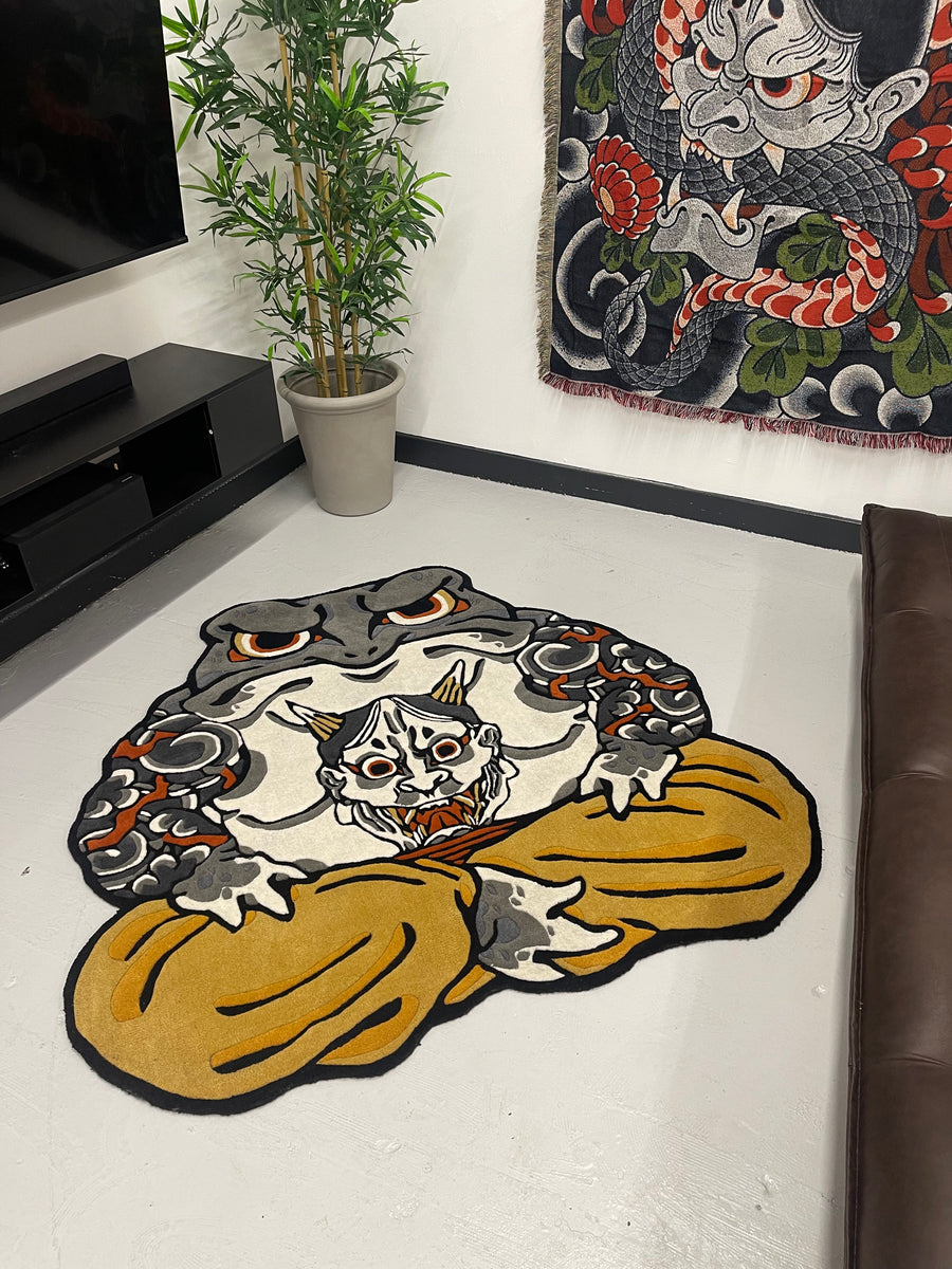 Kaeru Ronin Rug - Japanese Ronin Decor – Inked Rugs