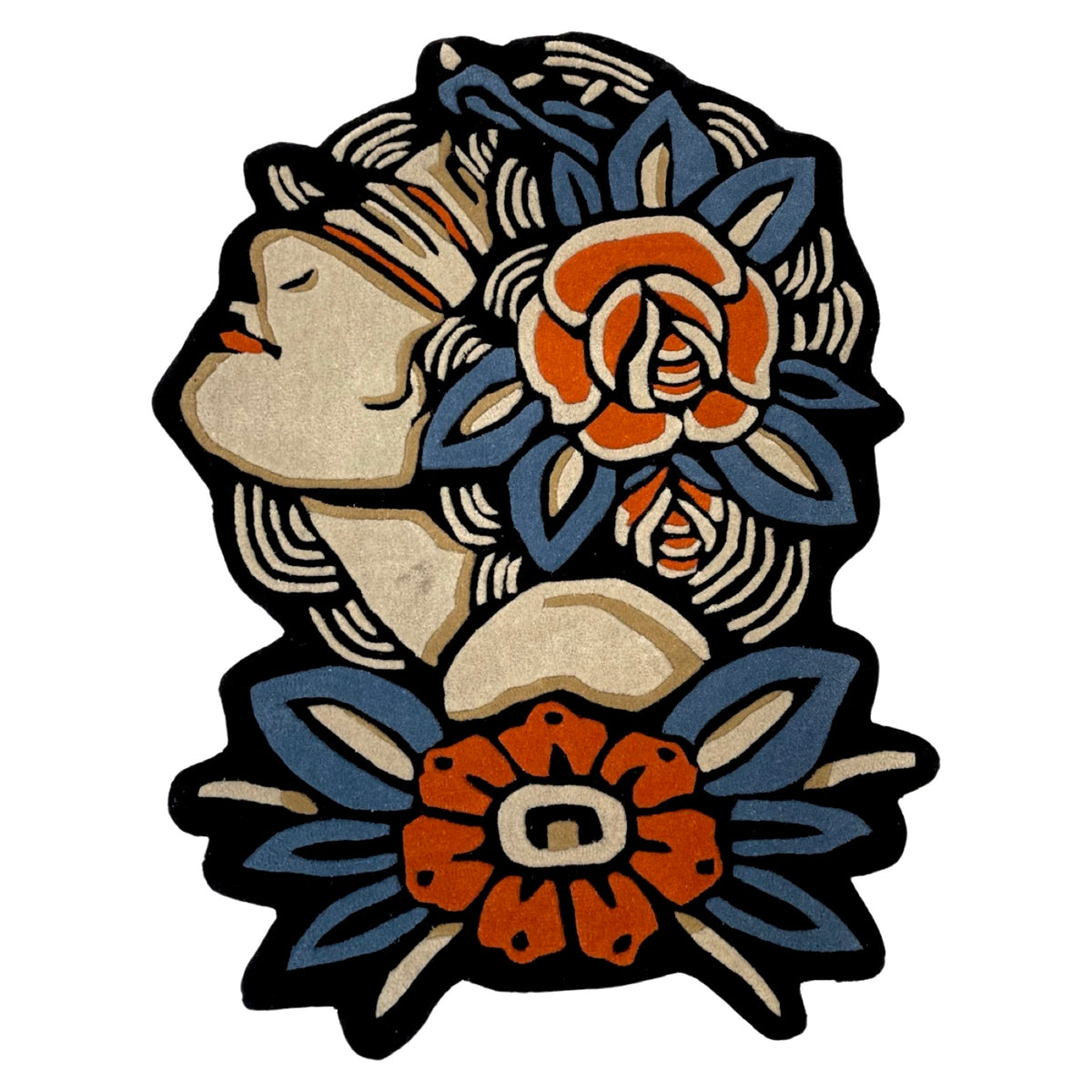 Traditional Lady Rug - American Tattoo Decor – Inked Rugs