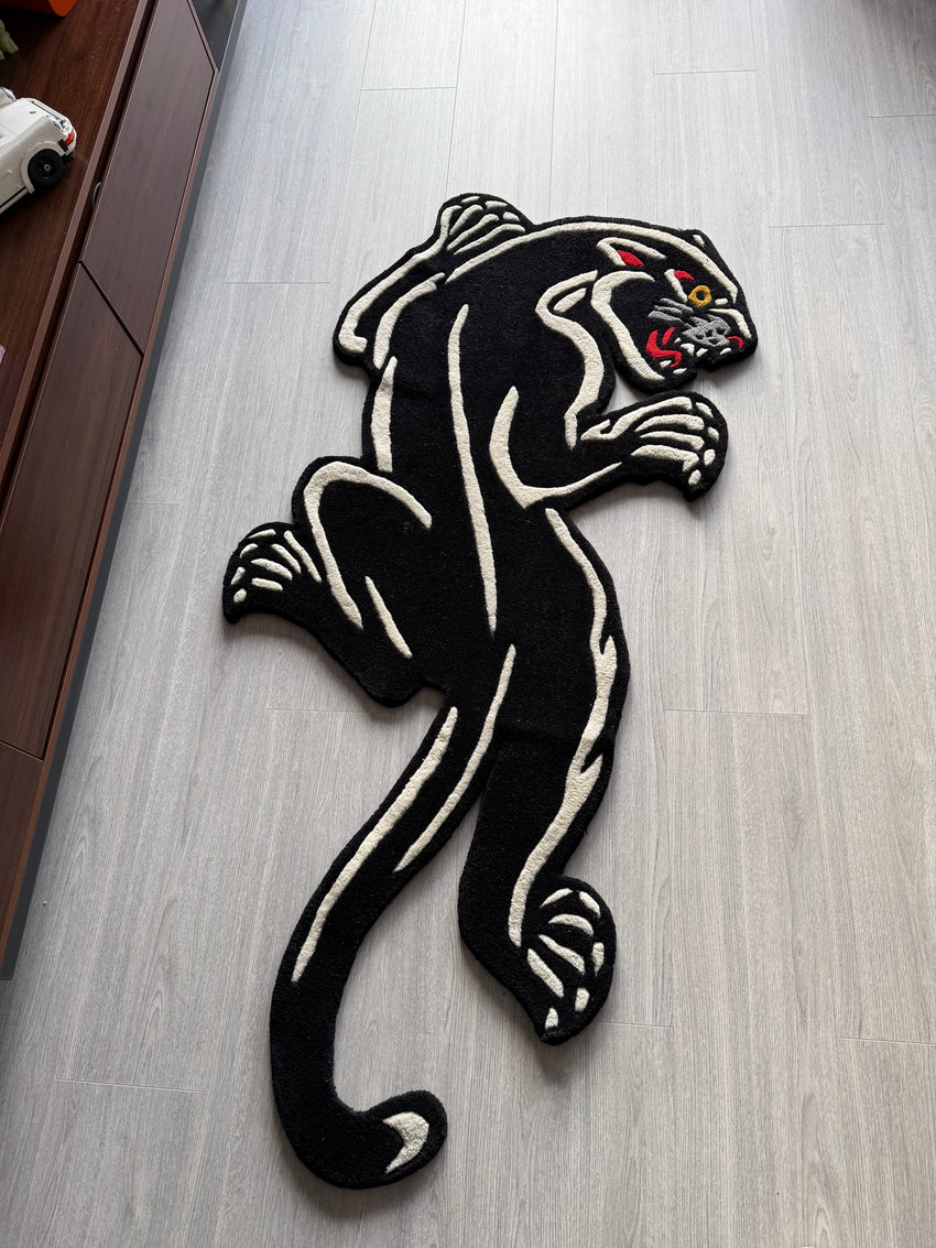 Black Panther Rug - Custom Bold Panther Decor – Inked Rugs