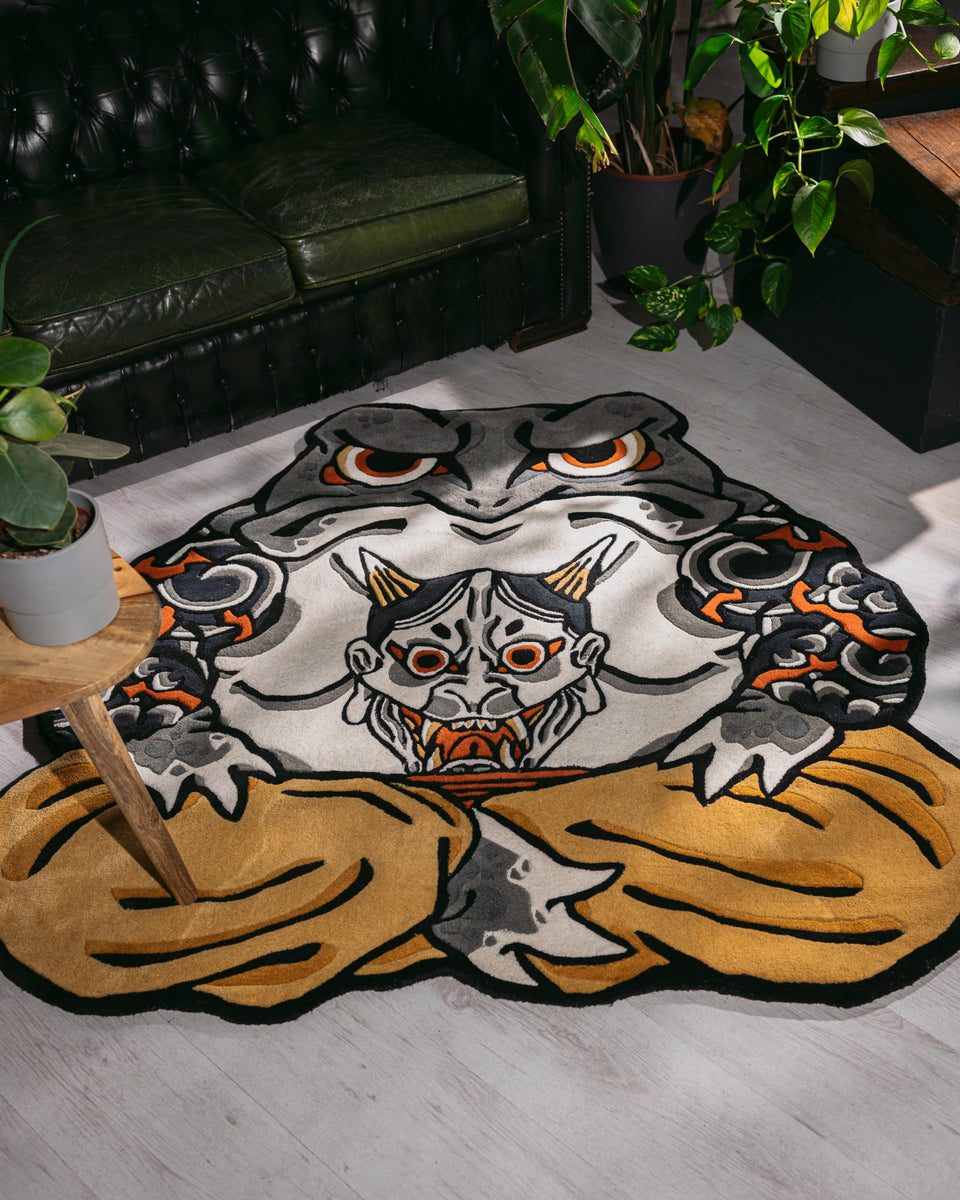 Kaeru Ronin Rug - Japanese Ronin Decor – Inked Rugs