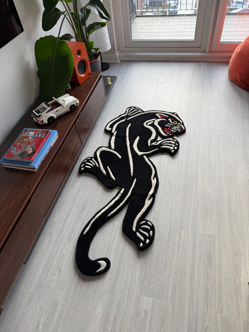 Black Panther Rug - Custom Bold Panther Decor – Inked Rugs