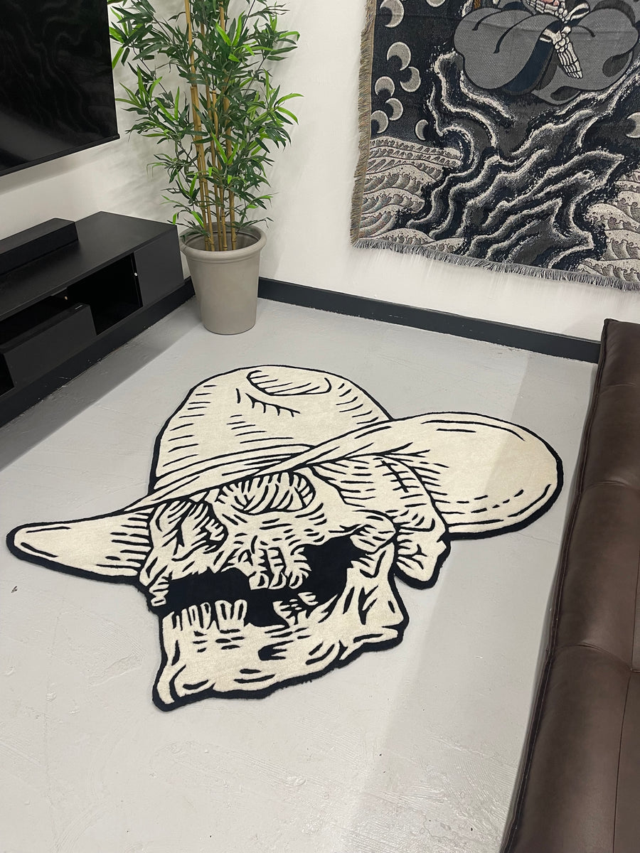 Woodcut Cowboy – Inked Rugs