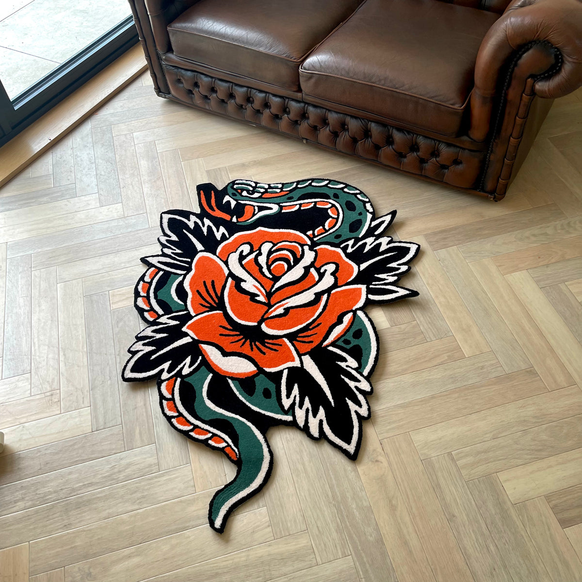Snake Rose – Inked Rugs
