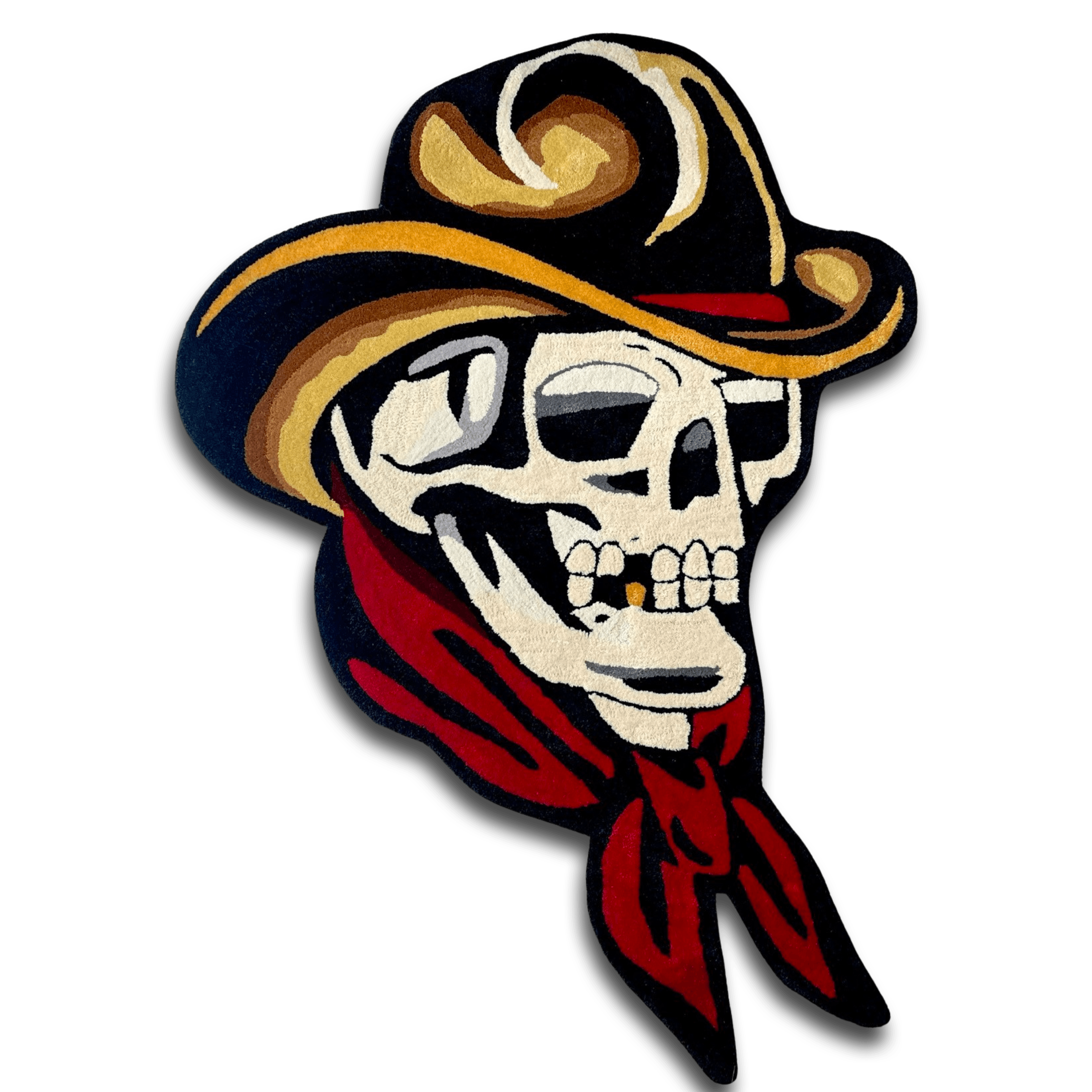 Skull With Cowboy Hat And Bandana